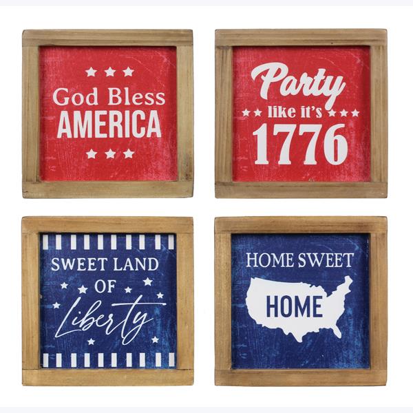 Wood Framed Patriotic Sign - 4th of July | Finders Keepers Find out ...